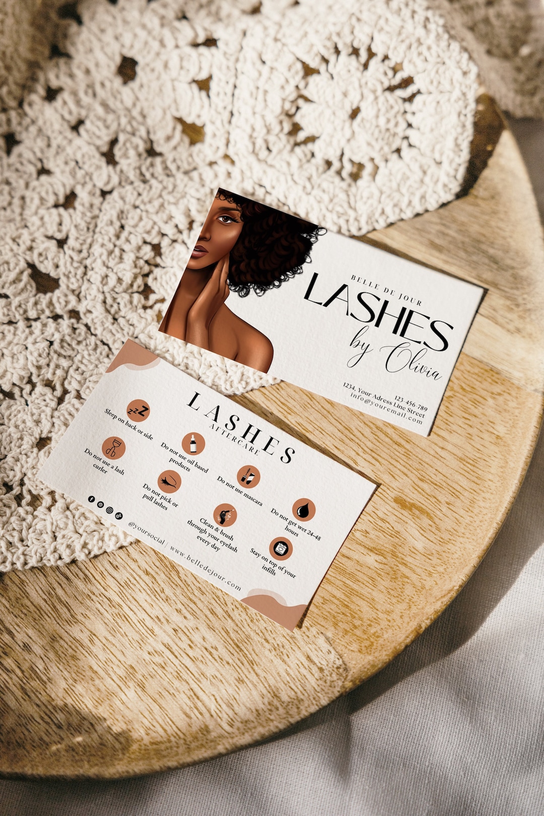 Editable Lash Aftercare Card DIY Lash Extension Card Eyelash - Etsy