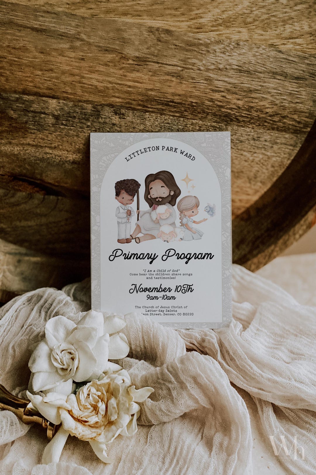 LDS Primary Program Invitation Template, Printable Personalized Arch ...