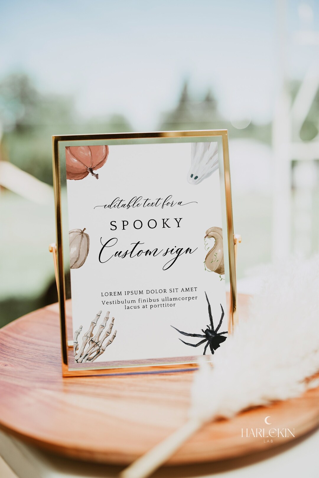 Editable Halloween Party Custom Sign, DIY Adult Pumpkin Costume Party ...