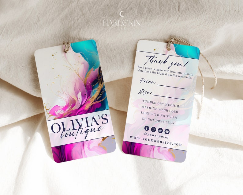 Editable Business Price Tag Template, Washing Instructions Tags ...