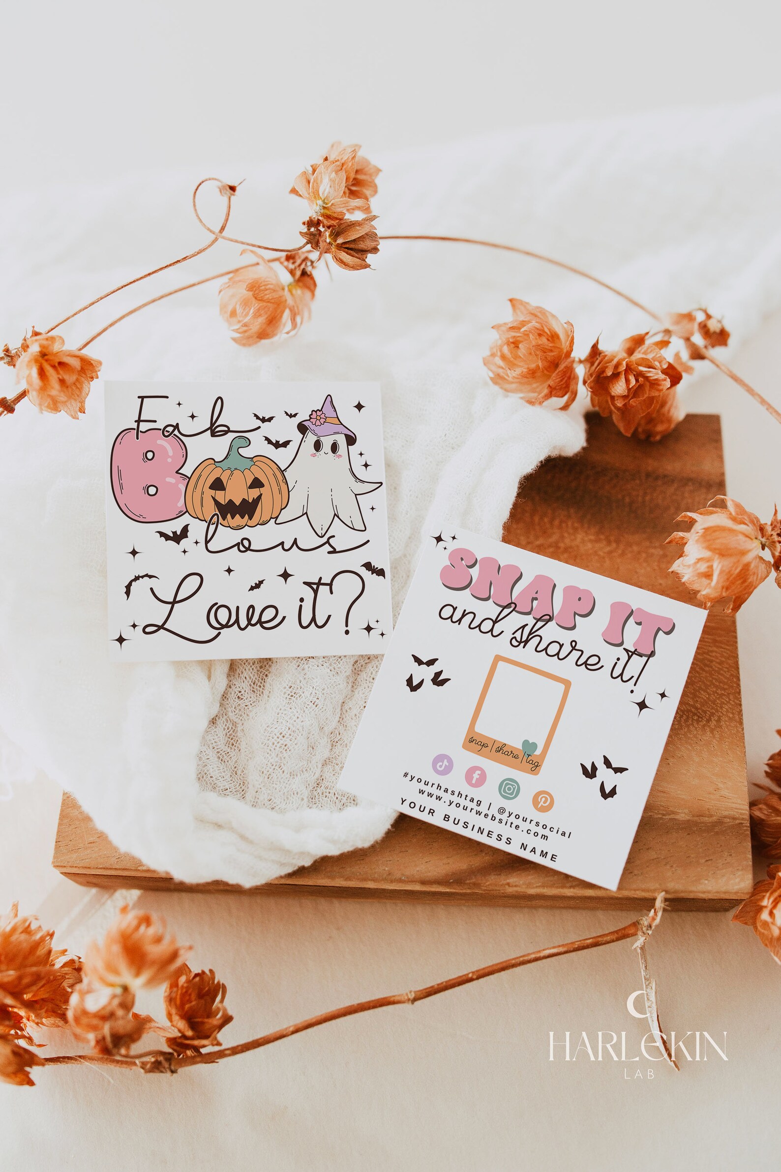 Editable Spooky Snap and Share Template, Social Media Card Template ...