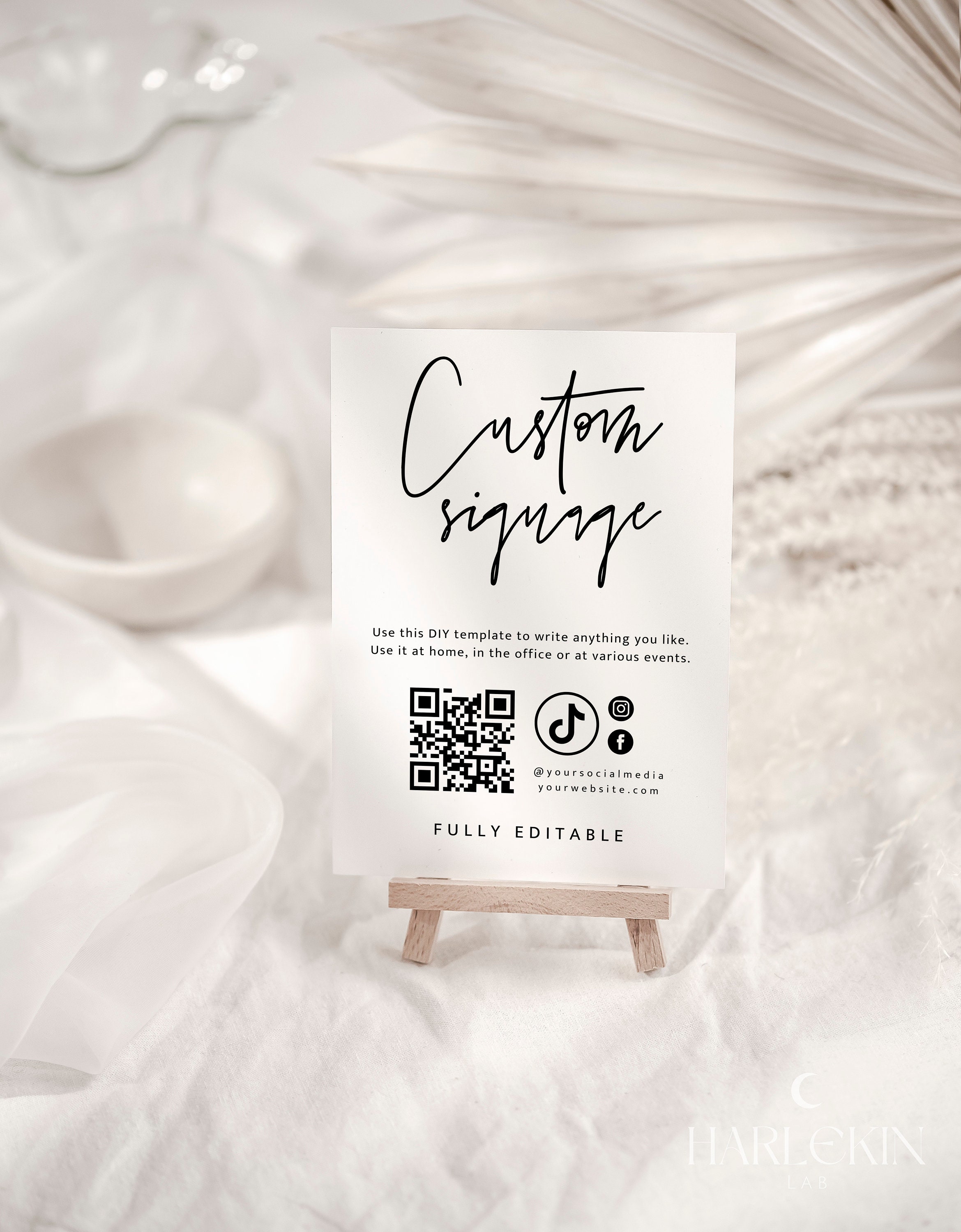 Editable Custom Sign Template, DIY Canva Business Sign Template ...