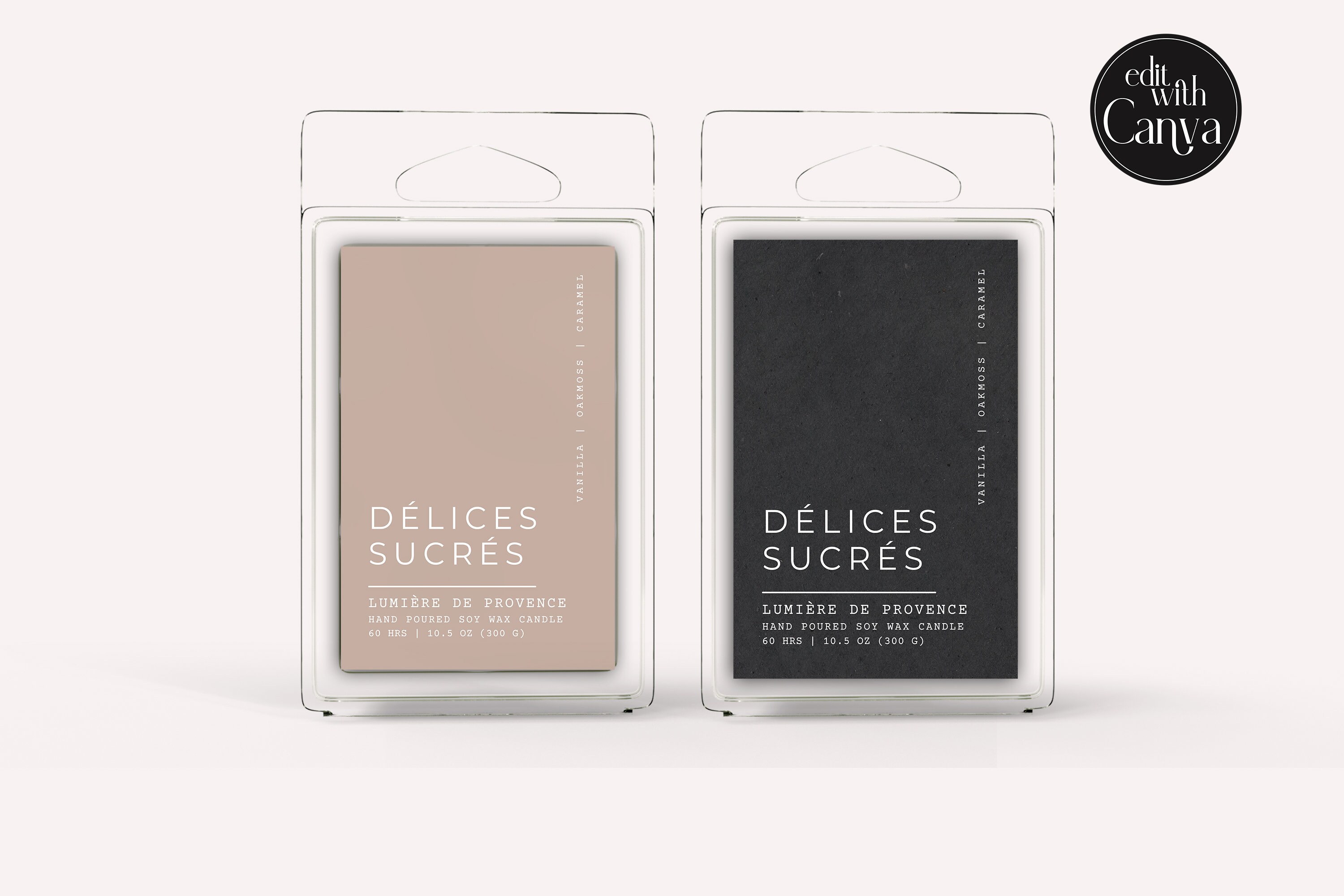 Pre Designed Editable Wax Melt Label Template, DIY Modern Wax Tart ...