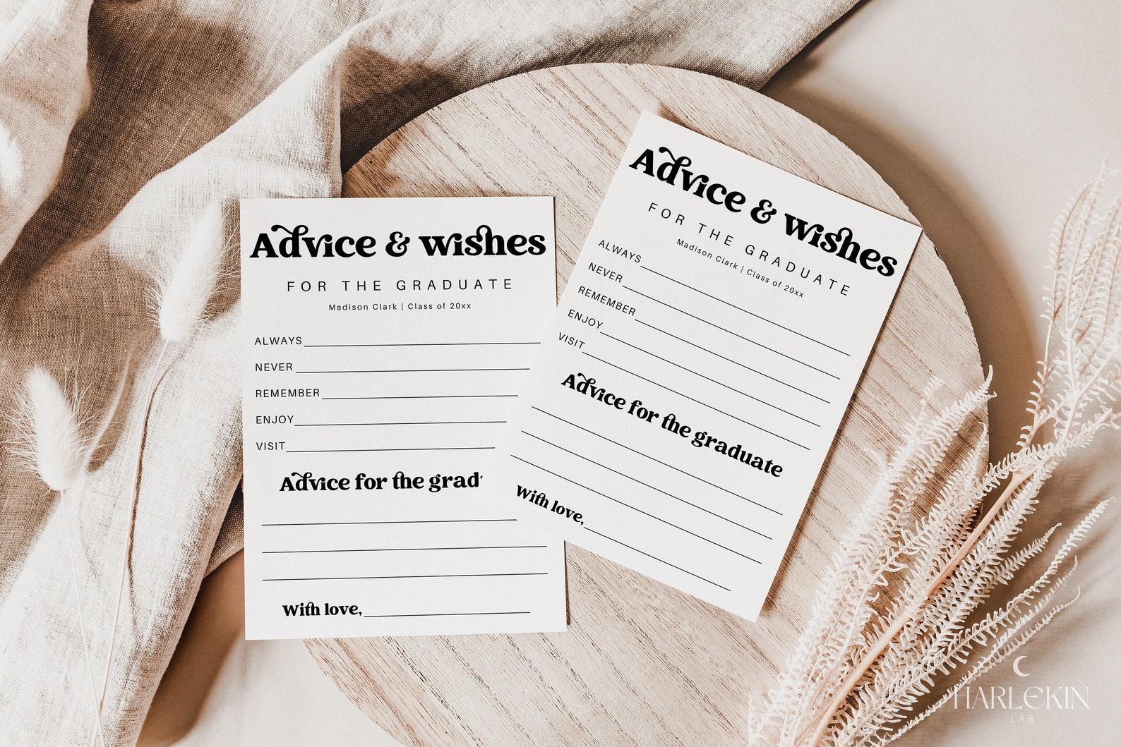 Modern Graduation Advice Card, Wishes for the Graduate, Graduate Advice ...