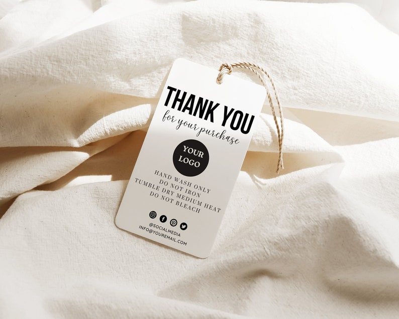 Editable Business Price Tag Template Washing Instructions - Etsy