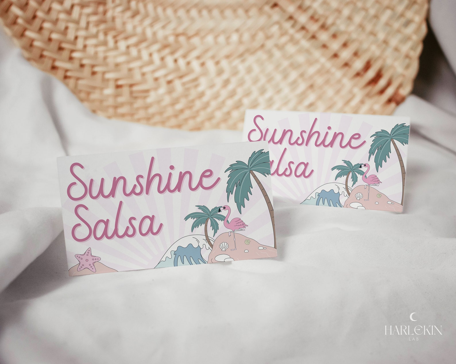 Editable Buffet Card Template, DIY Food Labels, Flamingo Tent Cards ...