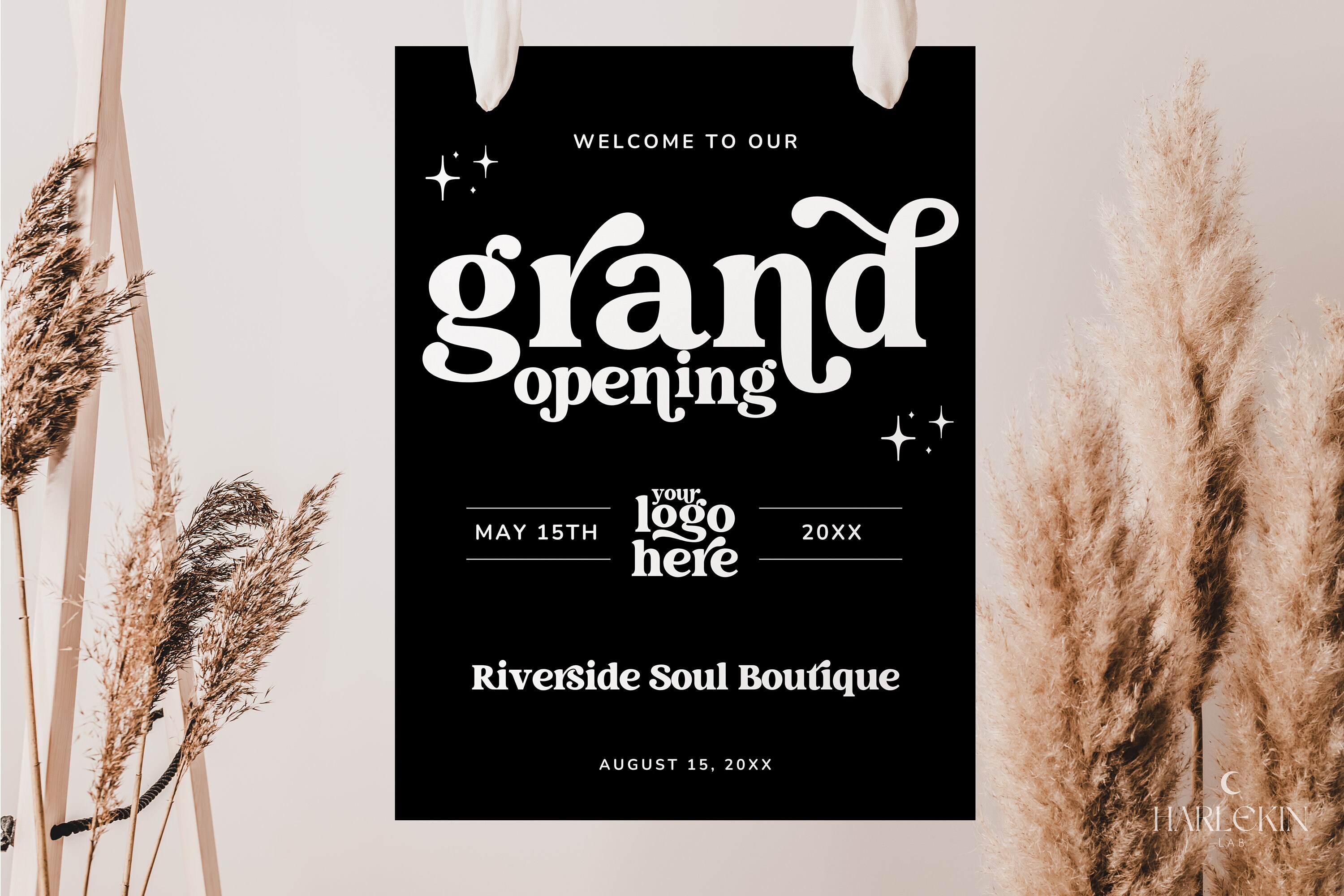 Editable Grand Opening Welcome Sign Template, DIY Modern Printable ...