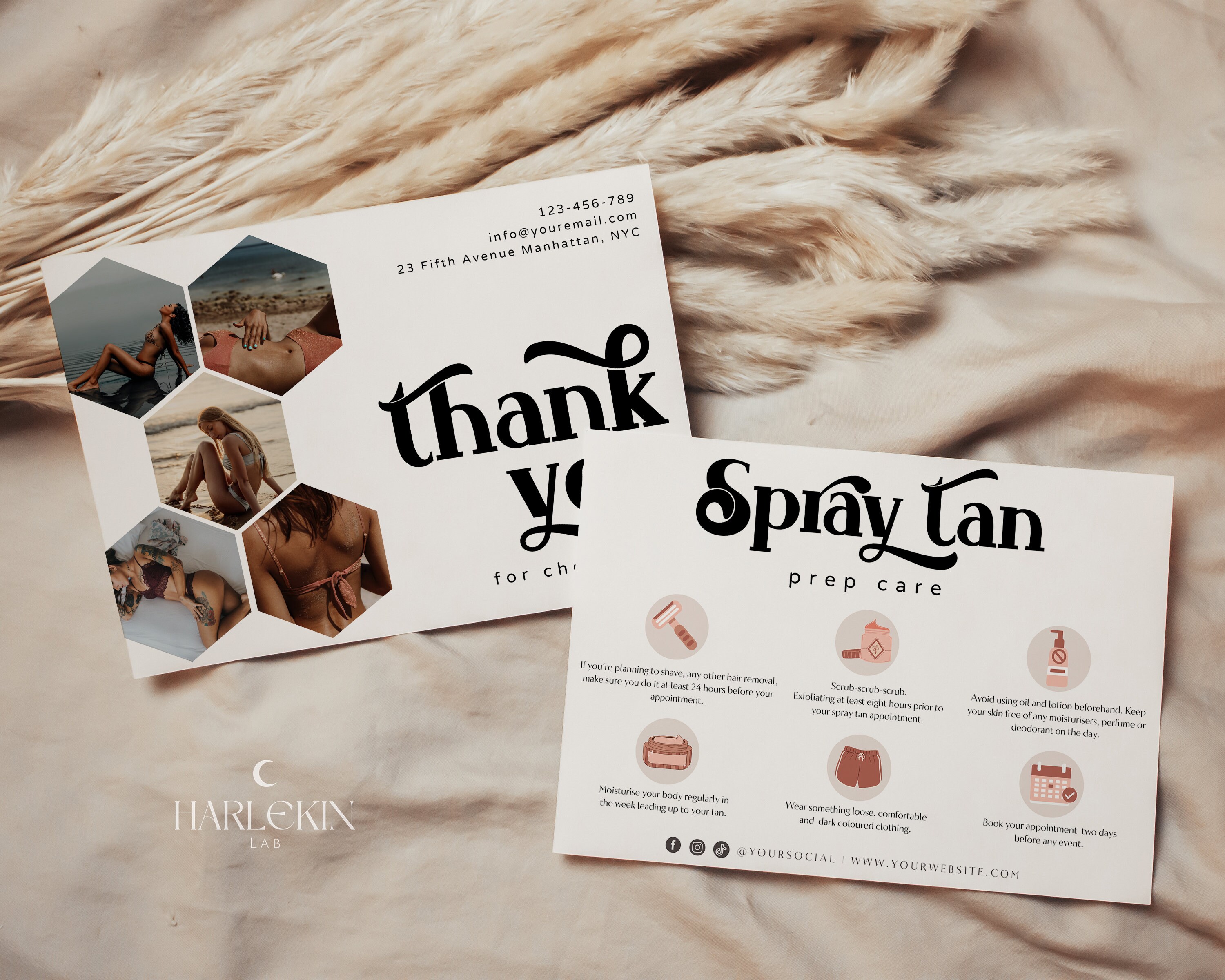 Editable Spray Tan Prep Card Template, DIY Artist Tanning Care Card ...