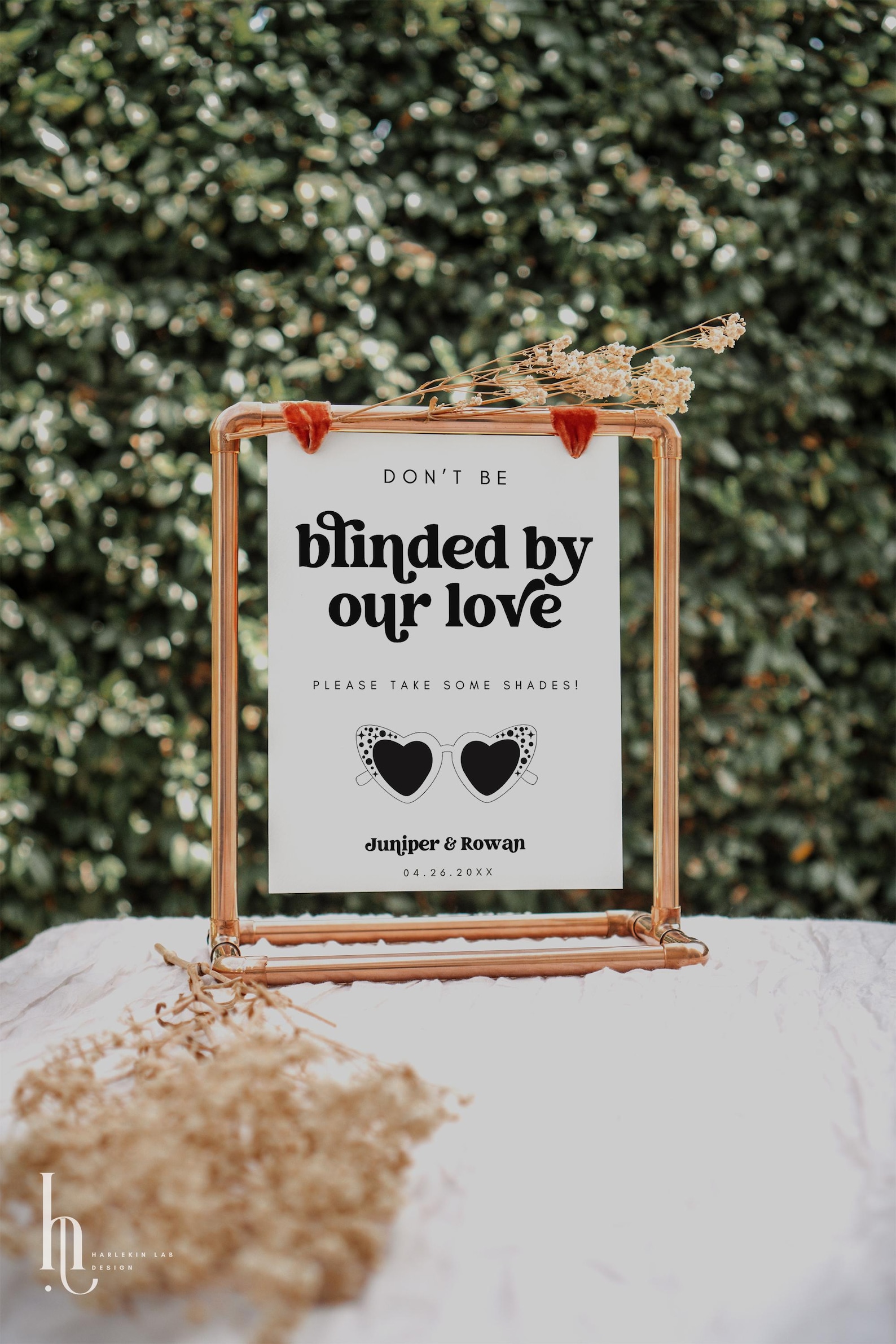 MIRAY Don't Be Blinded by Our Love Sign Template, Wedding Sunglasses ...