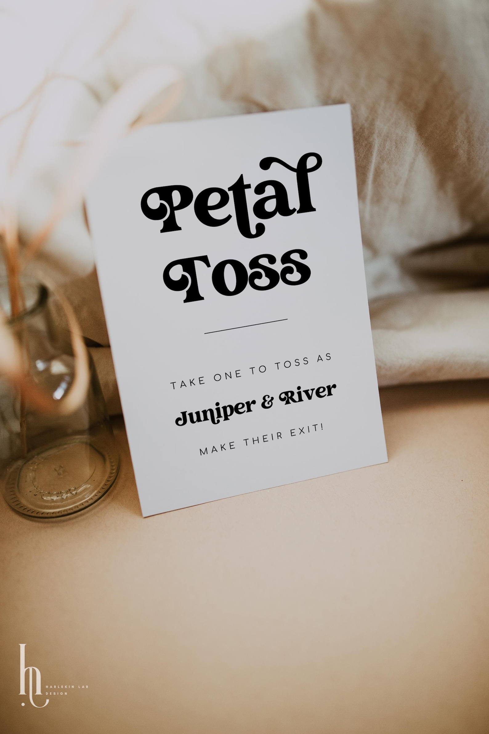 MIRAY Petal Toss Sign Template, Wedding Flower Toss Sign, Editable ...