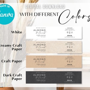 Minimalist Soap Label Template, Customizable Wrap Whipped Soap Label ...