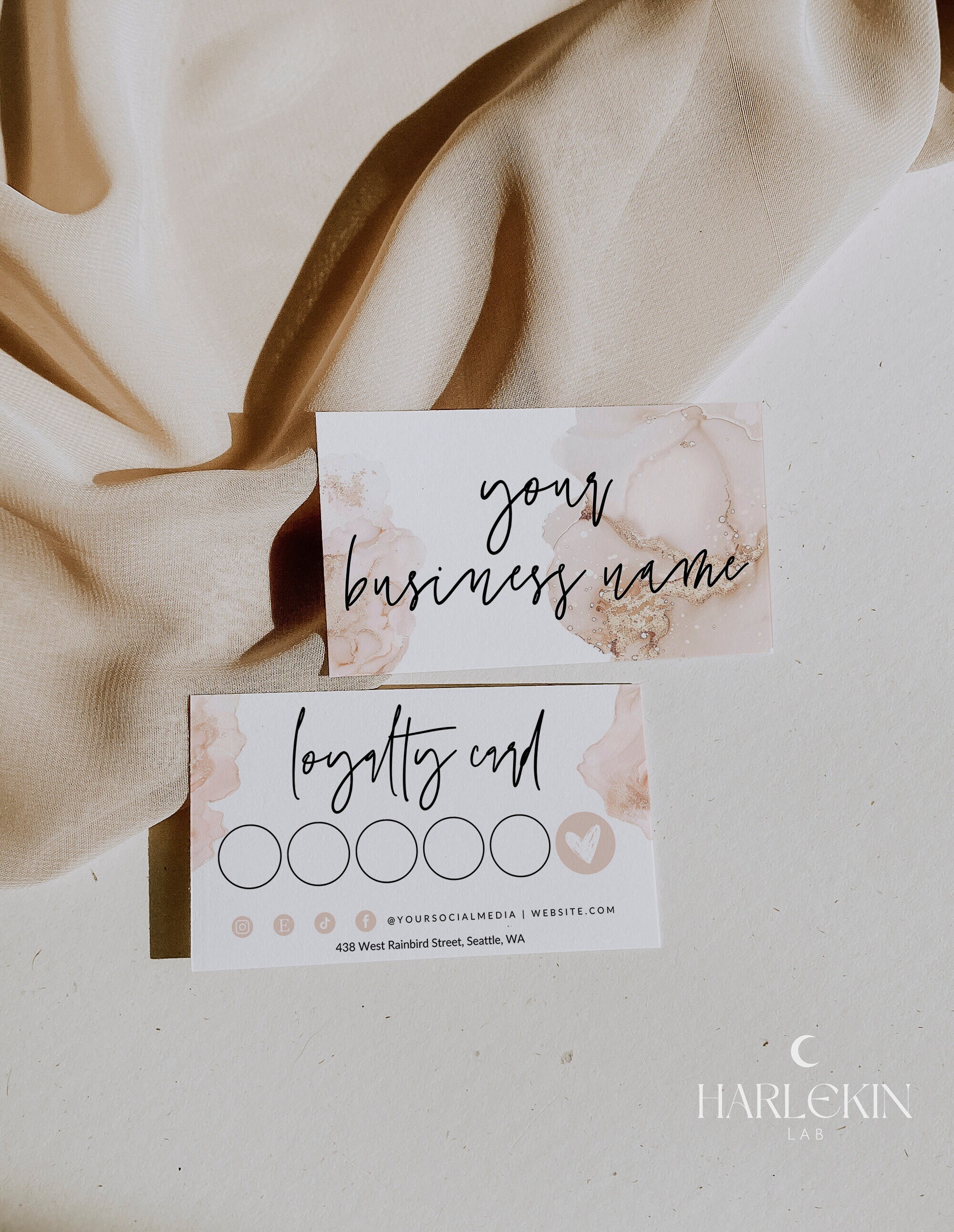 Editable Loyalty Card Template, Modern Customer Card, Printable Rewards ...