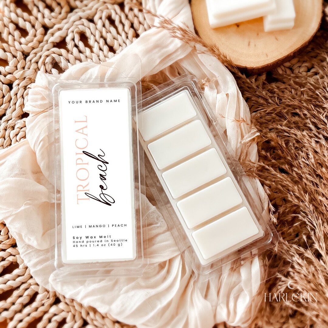 Editable Wax Melt Label Template, DIY Modern Wax Tart Sticker, Elegant ...