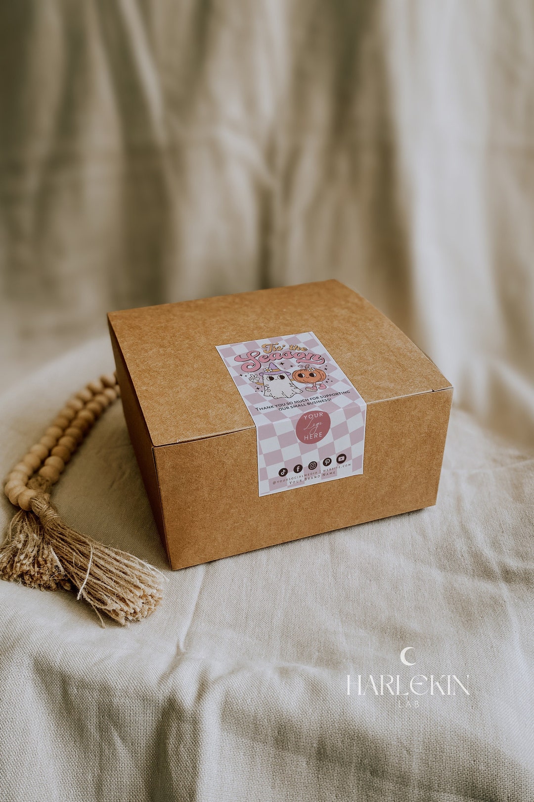 Editable Halloween Box Label Template, Spooky Shipping Label Design ...