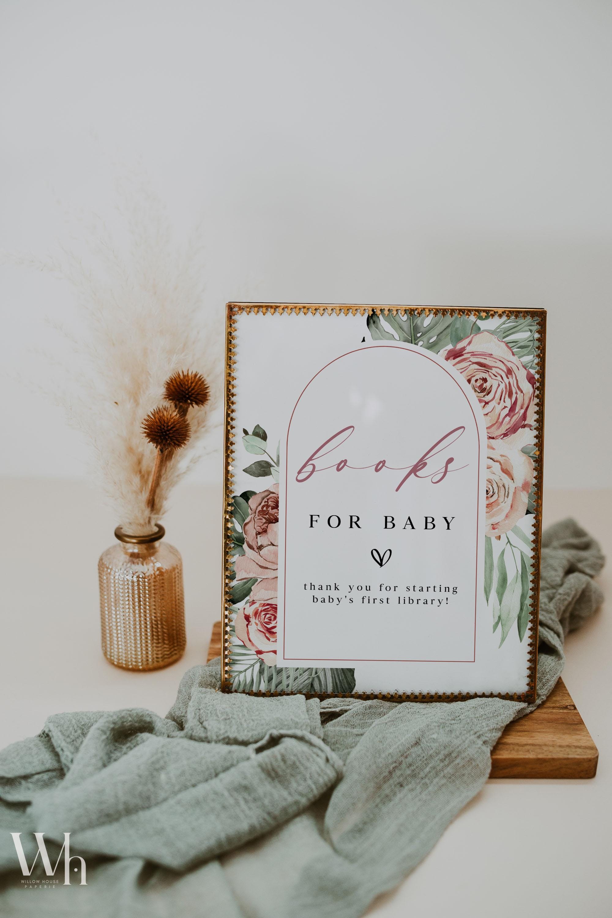 ROWE Editable Baby Shower Suite Template, Books for Baby and Diaper ...