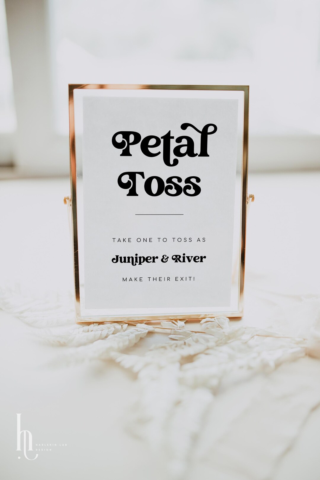 MIRAY Petal Toss Sign Template, Wedding Flower Toss Sign, Editable ...