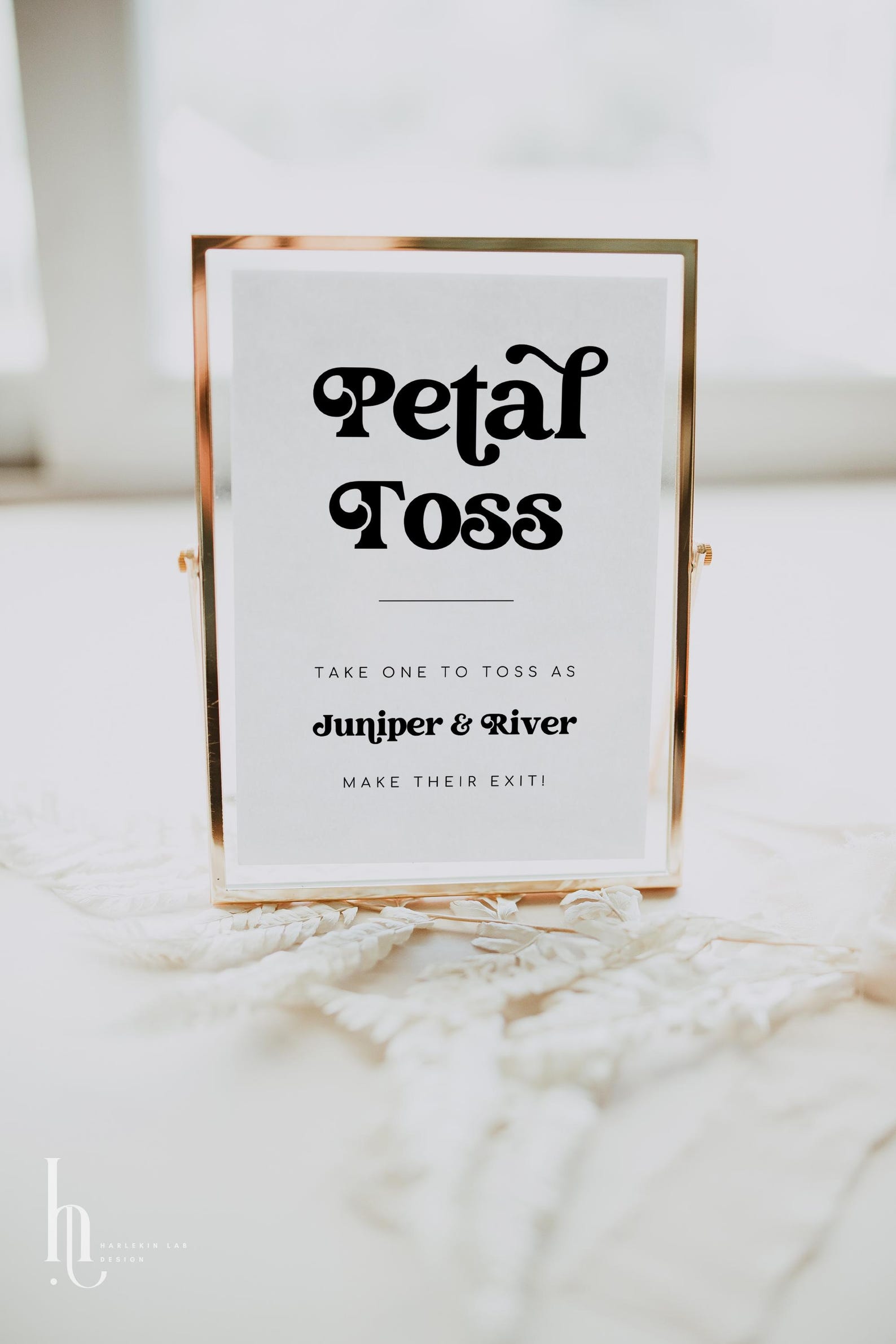 MIRAY Petal Toss Sign Template, Wedding Flower Toss Sign, Editable ...