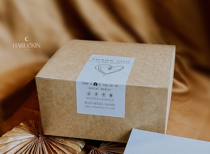 Editable Box Label Template, Shipping Label Design, Order Packaging ...