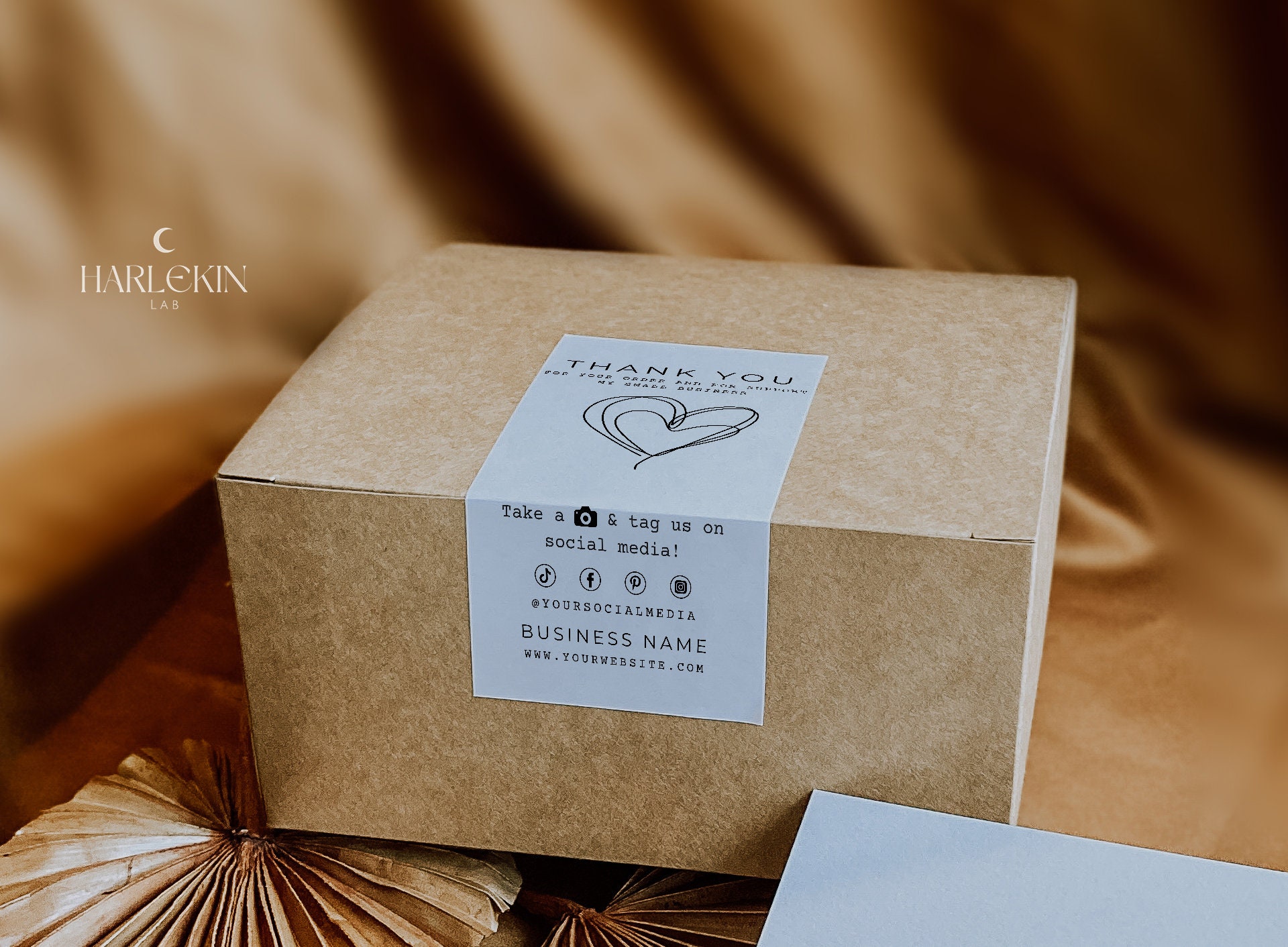 Editable Box Label Template, Shipping Label Design, Order Packaging ...