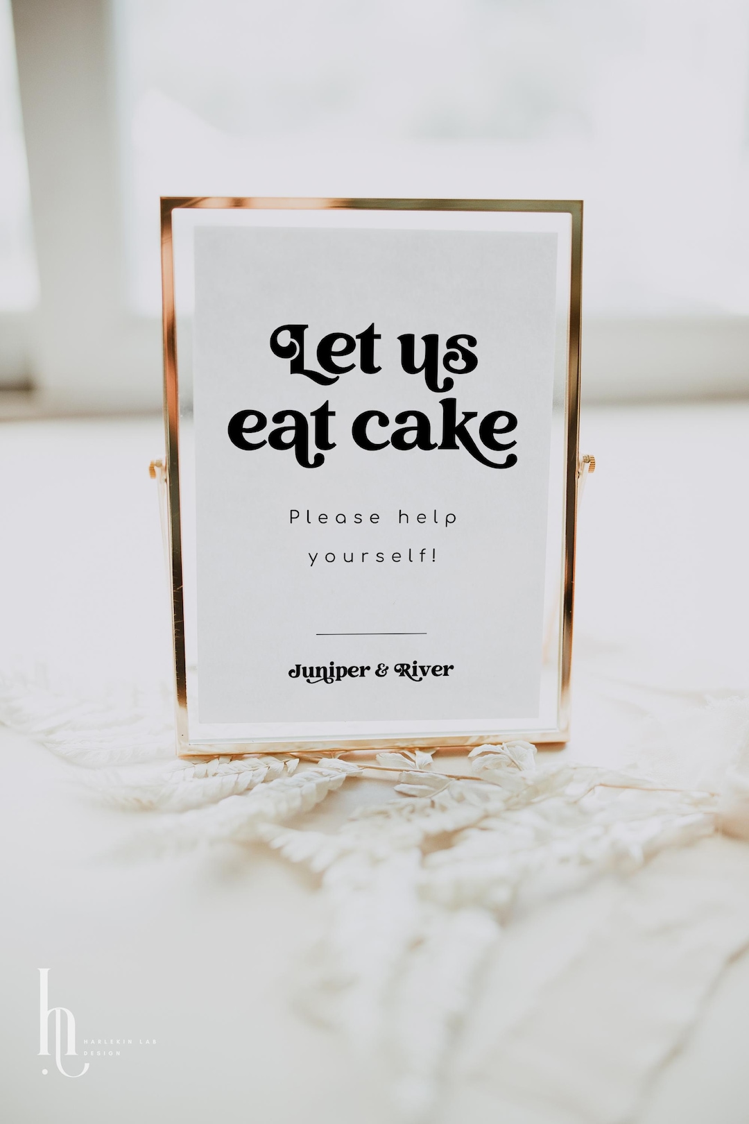 MIRAY Let Us Eat Cake Sign Template, Complimentary Dessert Sign ...