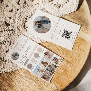 Printable Instagram Style Business Card With QR Code, DIY Name Card ...