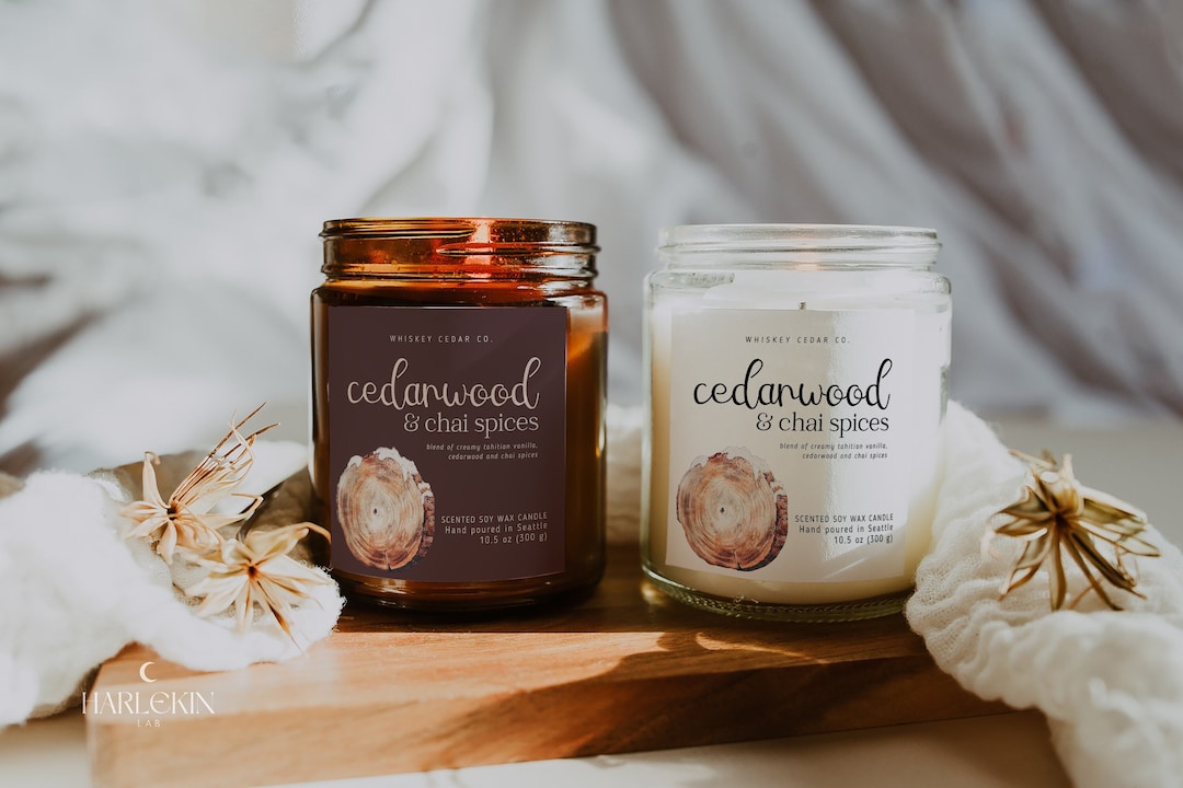 Editable Winter Candle Label, Customizable Canva Template, DIY Trunk ...