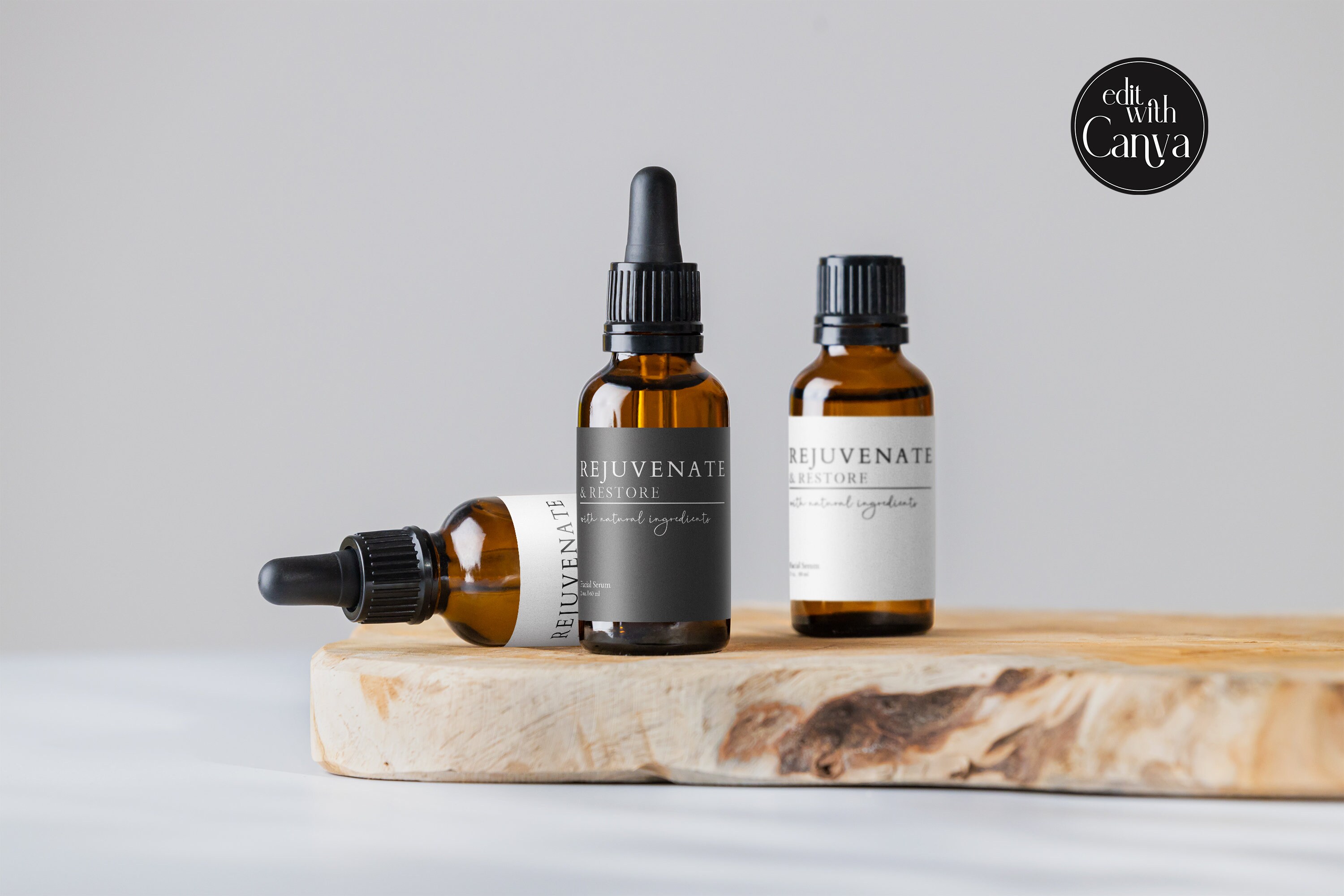 Editable Dropper Bottle Label Template, DIY Essential Body Oil Label ...