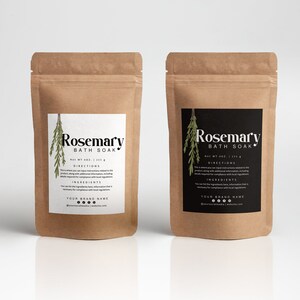 DIY Pouch Label Template, Editable Body Product Label Design, Tea Pouch ...