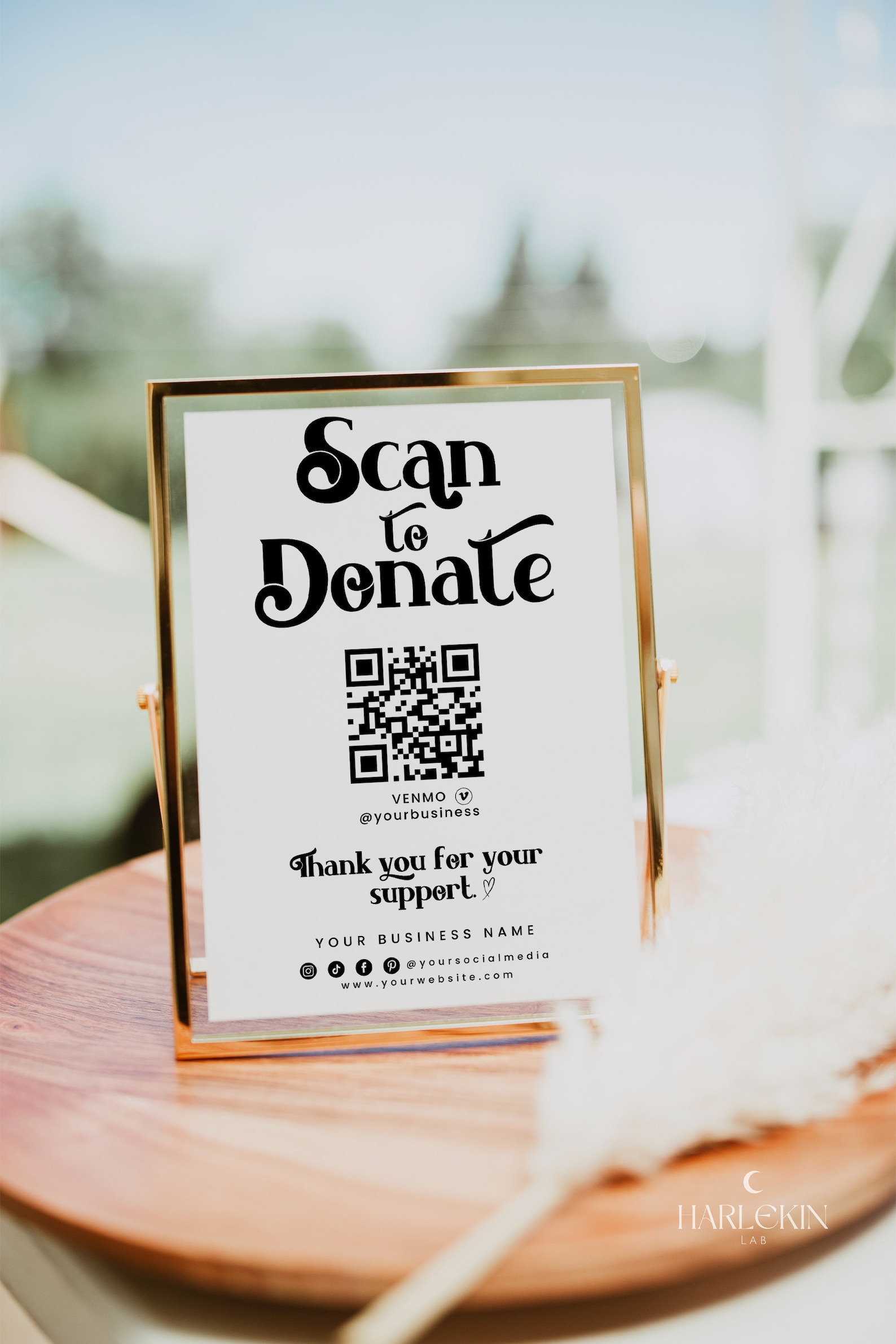 Editable Scan to Donate Sign, DIY QR Code Sign, Cashapp Paypal Scan to ...