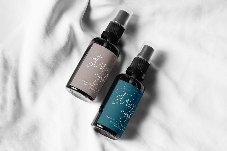 Editable Room Spray Label Template Canva, DIY Linen Spray Bottle Label ...