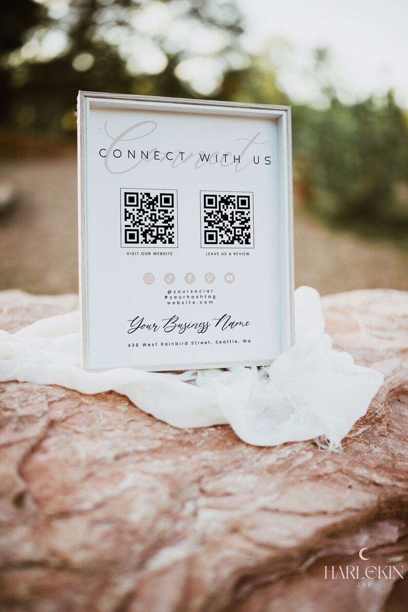 Editable Social Media Sign Template, DIY Follow Us on Social Media ...