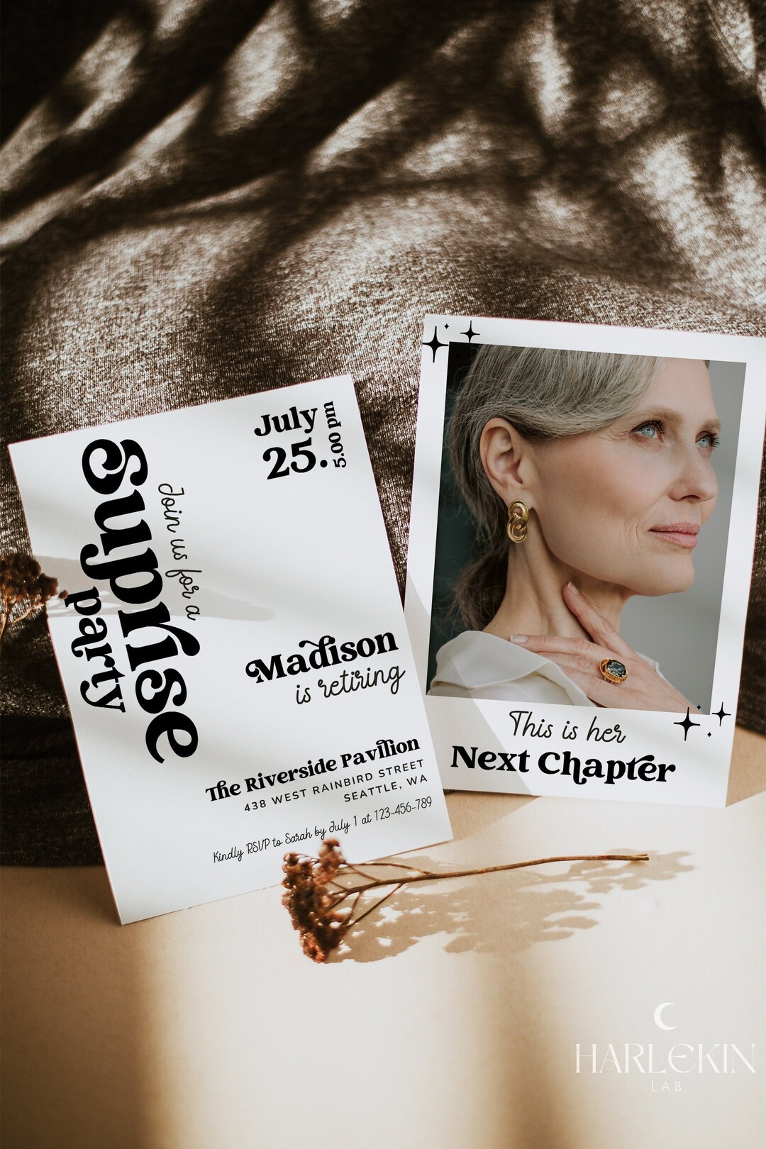 Editable Modern Retirement Celebration Invitation Template, DIY Trendy ...