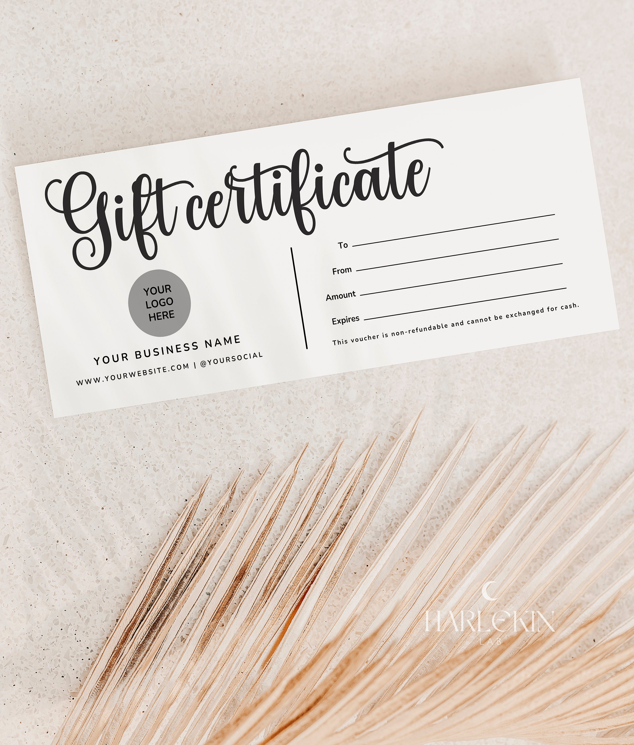 Editable Gift Voucher Certificate Template, Customizable Unique Gift ...