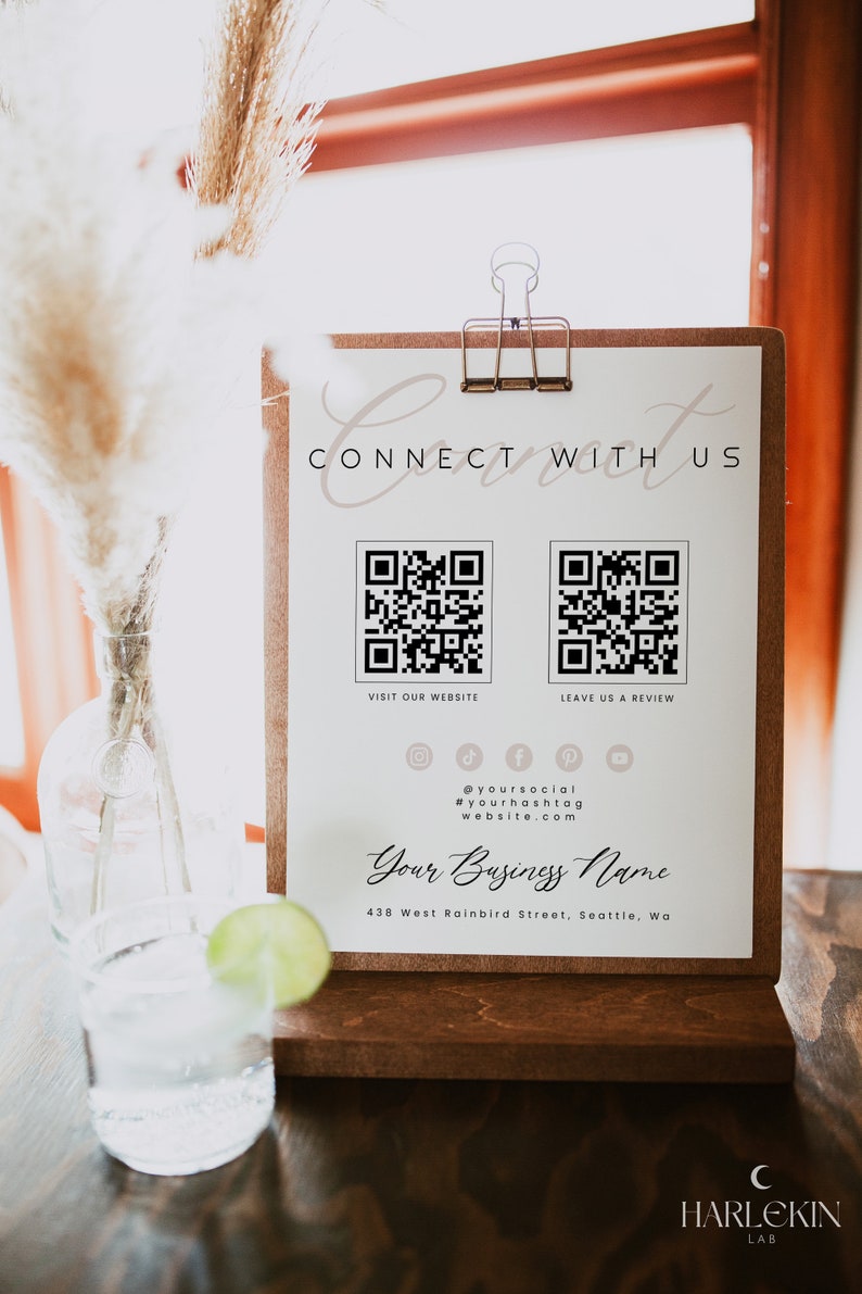 Editable Social Media Sign Template, DIY Follow Us on Social Media ...