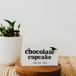 Modern Graduation Food Card Template, Printable Tent Cards, Graduation ...