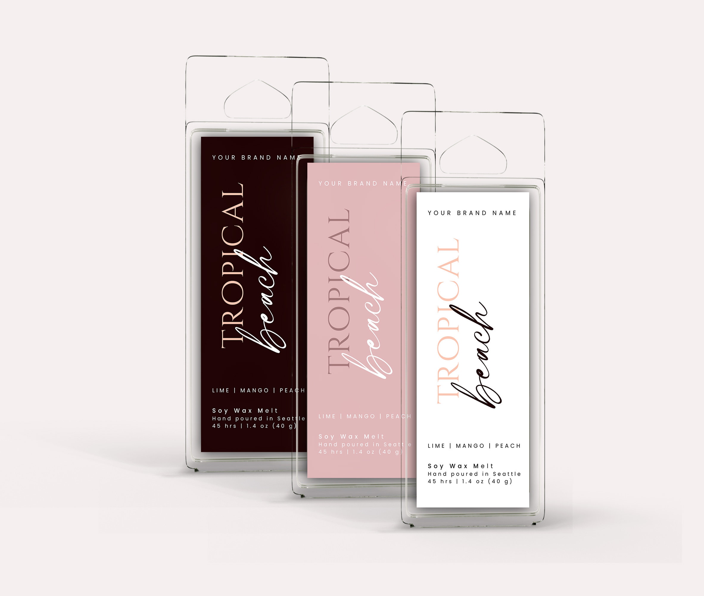 Editable Wax Melt Label Template, DIY Modern Wax Tart Sticker, Elegant ...
