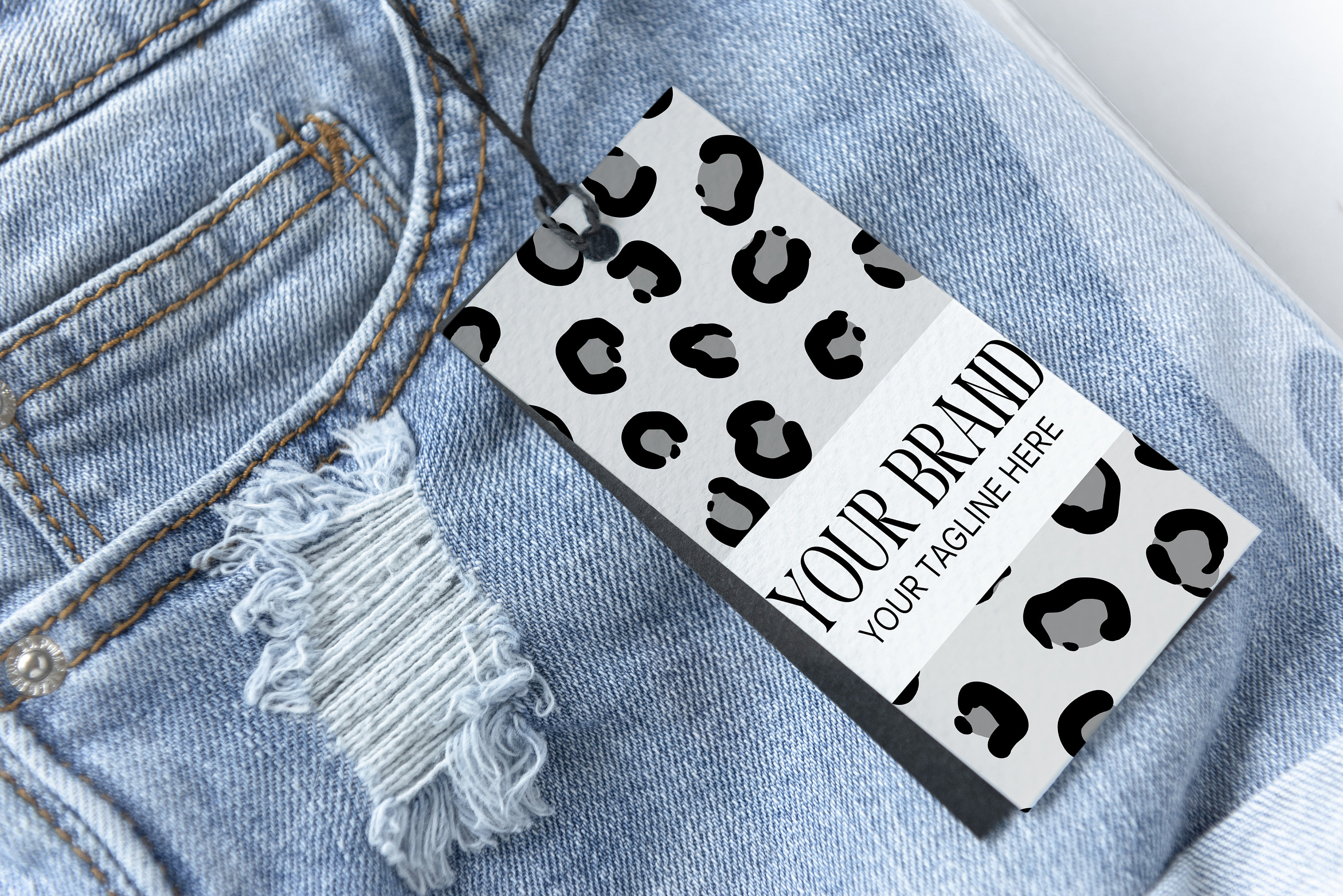 Editable Business Price Tag Template, Leopard Print Boutique Swing Tag ...