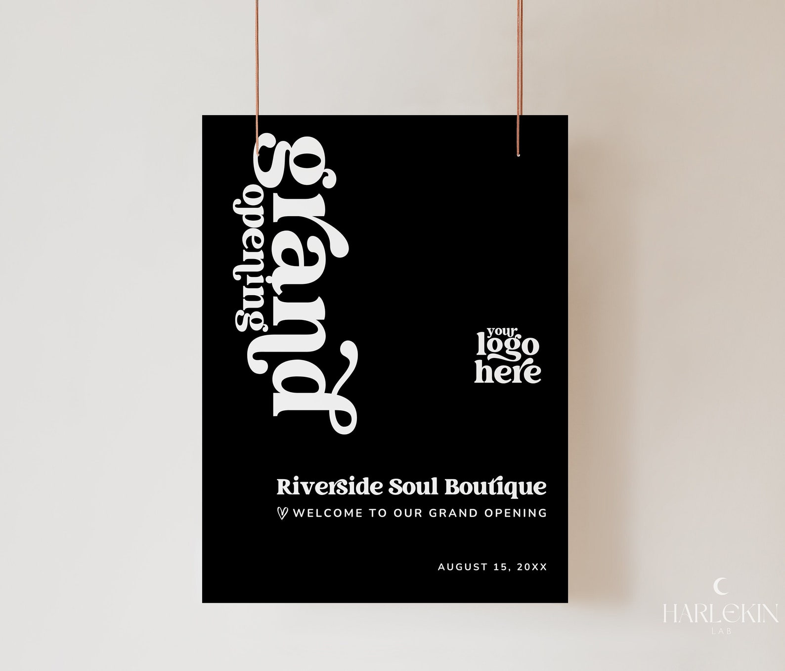 Printable Grand Opening Welcome Sign Template, DIY Modern Corporate ...