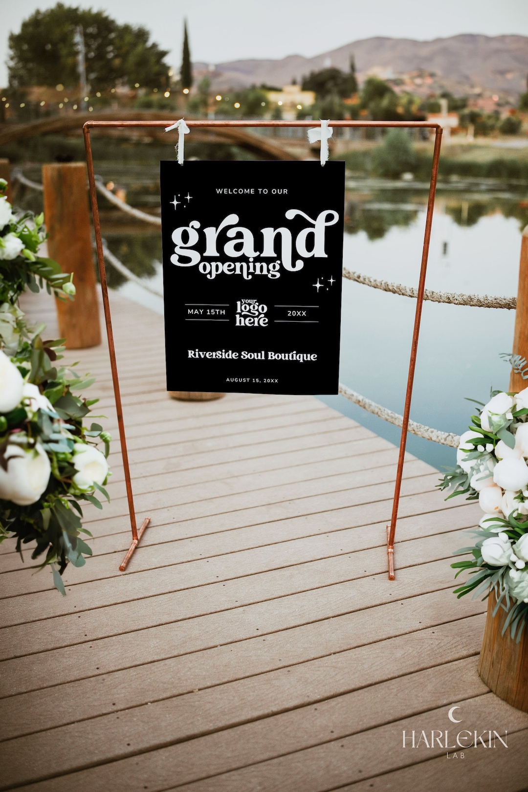 Editable Grand Opening Welcome Sign Template, DIY Modern Printable ...