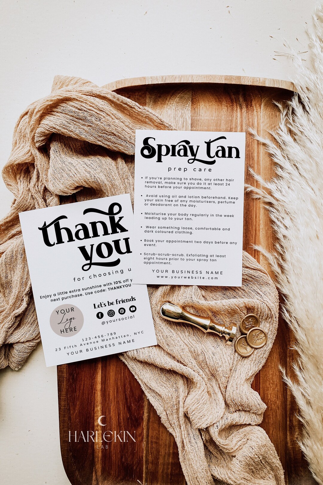 Editable Spray Tan Prep Card Template, DIY Artist Tanning Care Card ...
