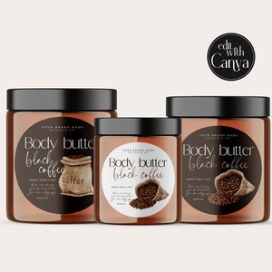 Editable Whipped Body Butter Label, DIY Body Butter Canva Template ...