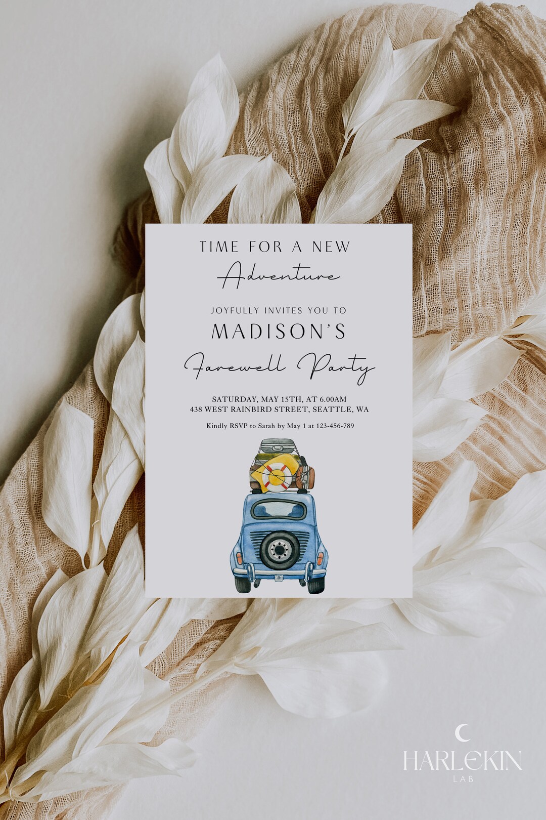 Editable Modern Retirement Celebration Invitation Template, DIY Trendy ...