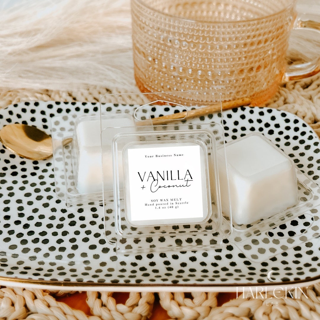 Editable Mini Wax Melt Sampler Label, DIY 1 Oz Wax Cube Sticker ...