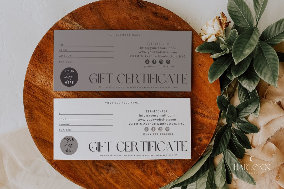 Editable Gift Voucher Certificate Template, Customizable Unique Gift ...