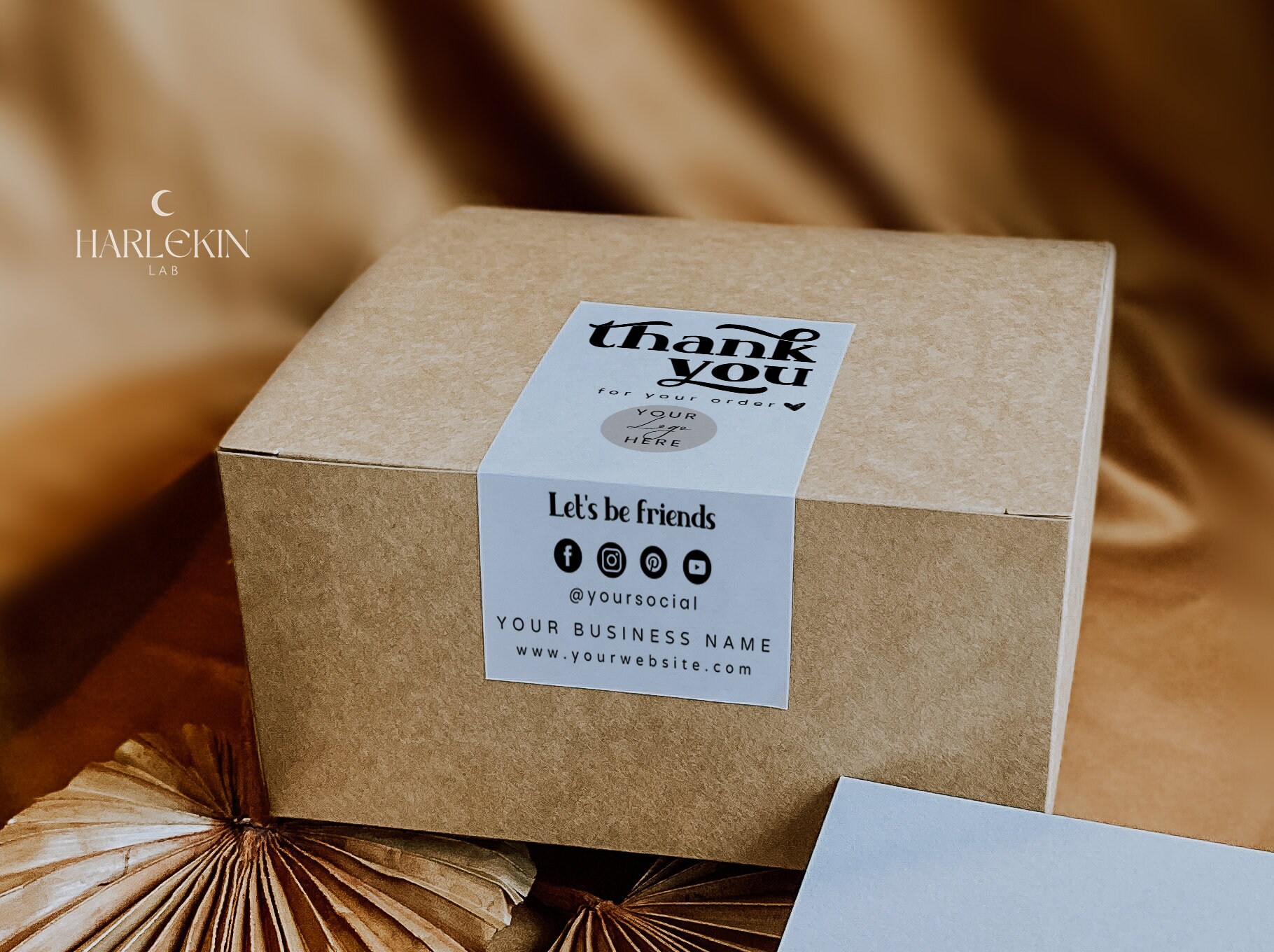 Editable Box Label Template, Shipping Label Design, Order Packaging ...