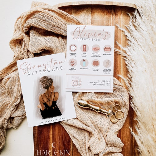 Spray Tan Artist Product Label Template Editable Tanning - Etsy