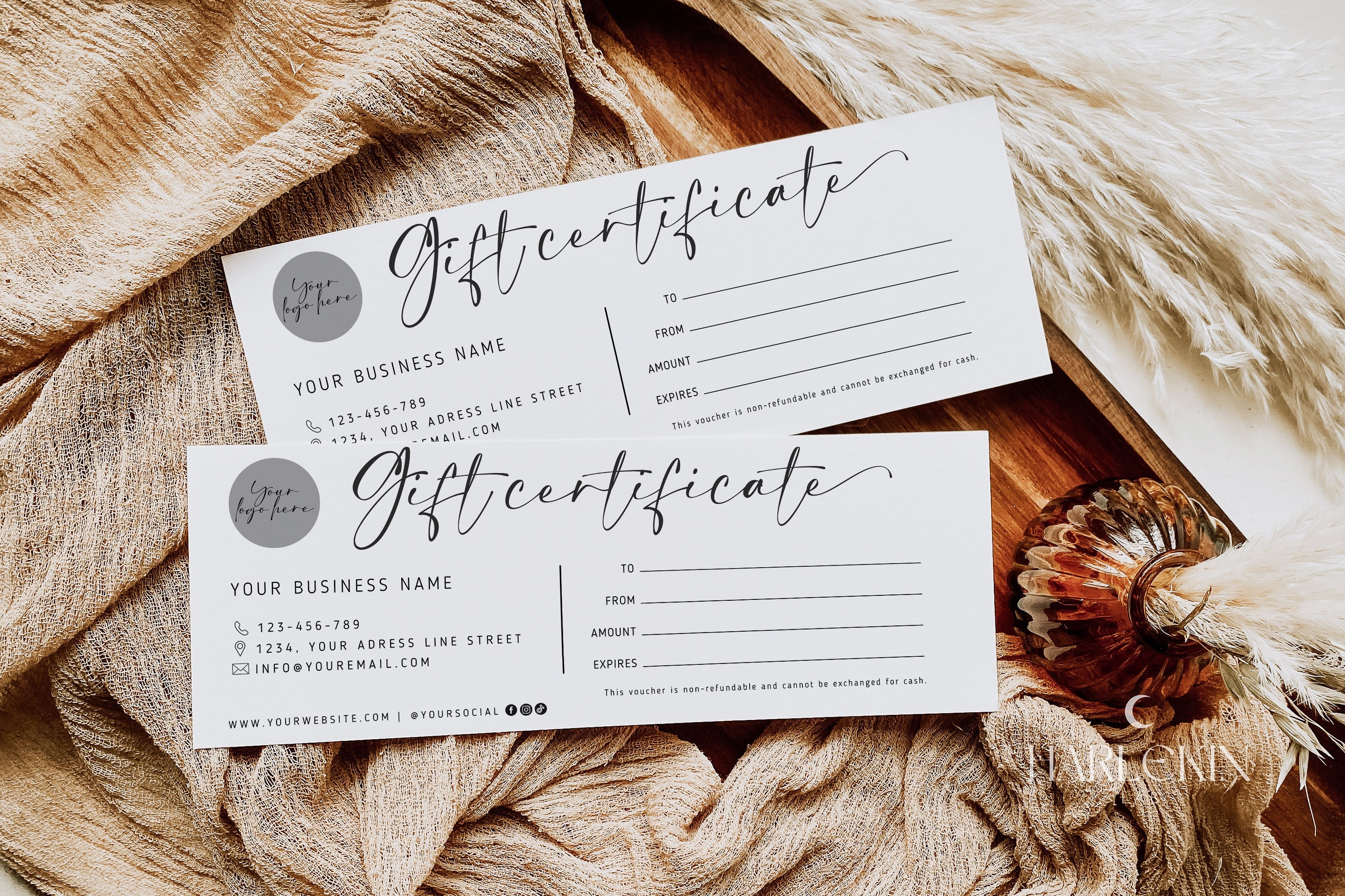 Editable Gift Voucher Certificate Template, Customizable Unique Gift ...