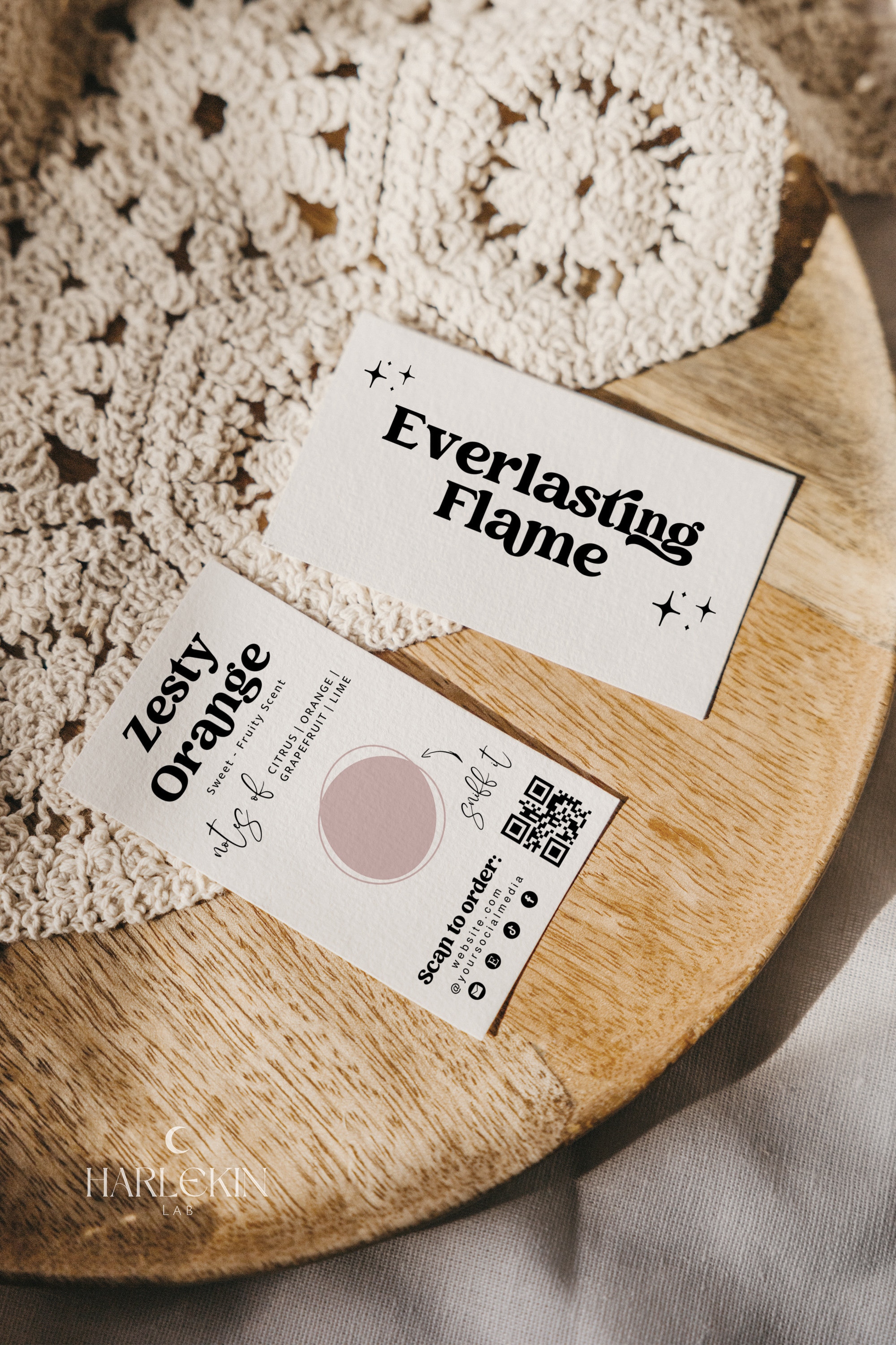 Candle Scent Card Template, Editable Business Tester Card, Wax Melt ...