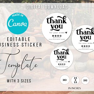 DIY Retro Business Packaging Labels, Editable Round Box Seal Sticker ...