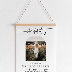 Editable Graduation Party Welcome Sign, DIY Photo Graduation Welcome ...